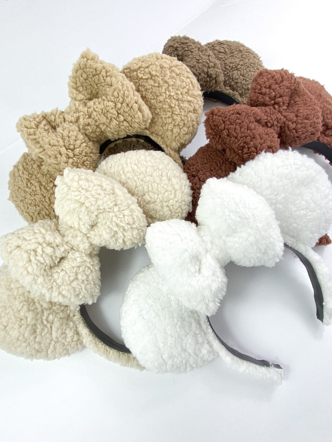 Neutral-sherpa Disney Ears, Trendy Disney Ears, Neutral Ears, Fuzzy ...