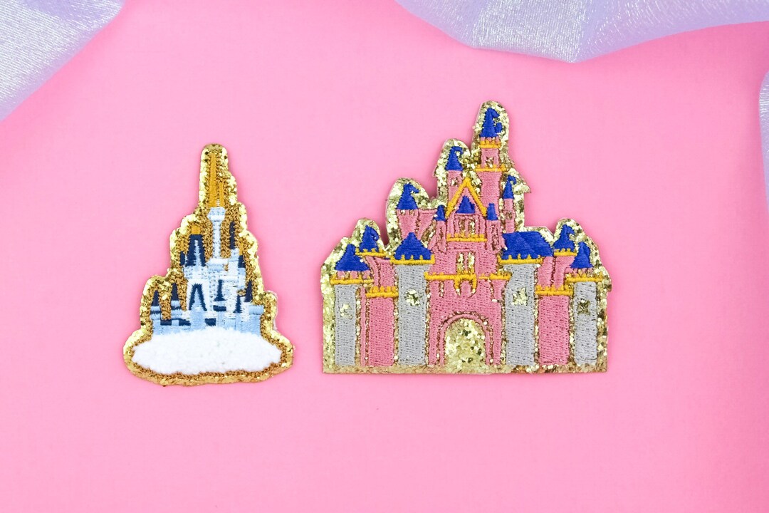 Castle Icon Patches, 3M Sticky Embroidery Patches, Disney World ...