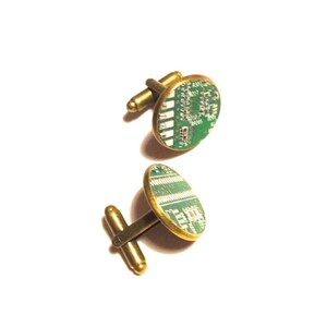Cyberpunk Cufflinks Bronze Motherboard Computer Circuitry - Etsy