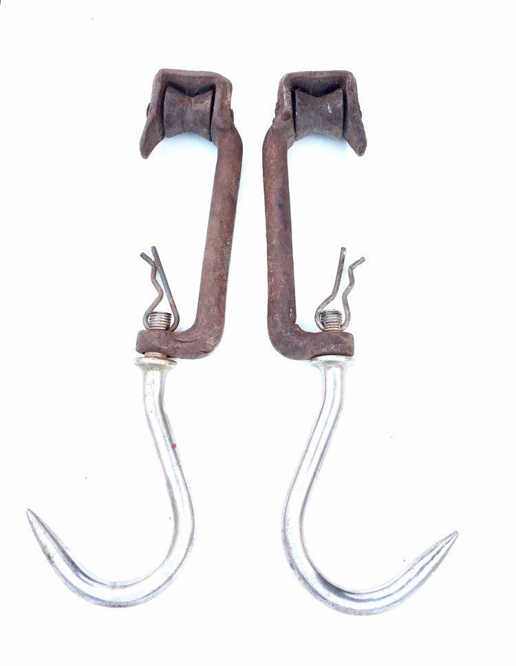 Home & Living Industrial vintage stainless steel meat hook slaughter ...