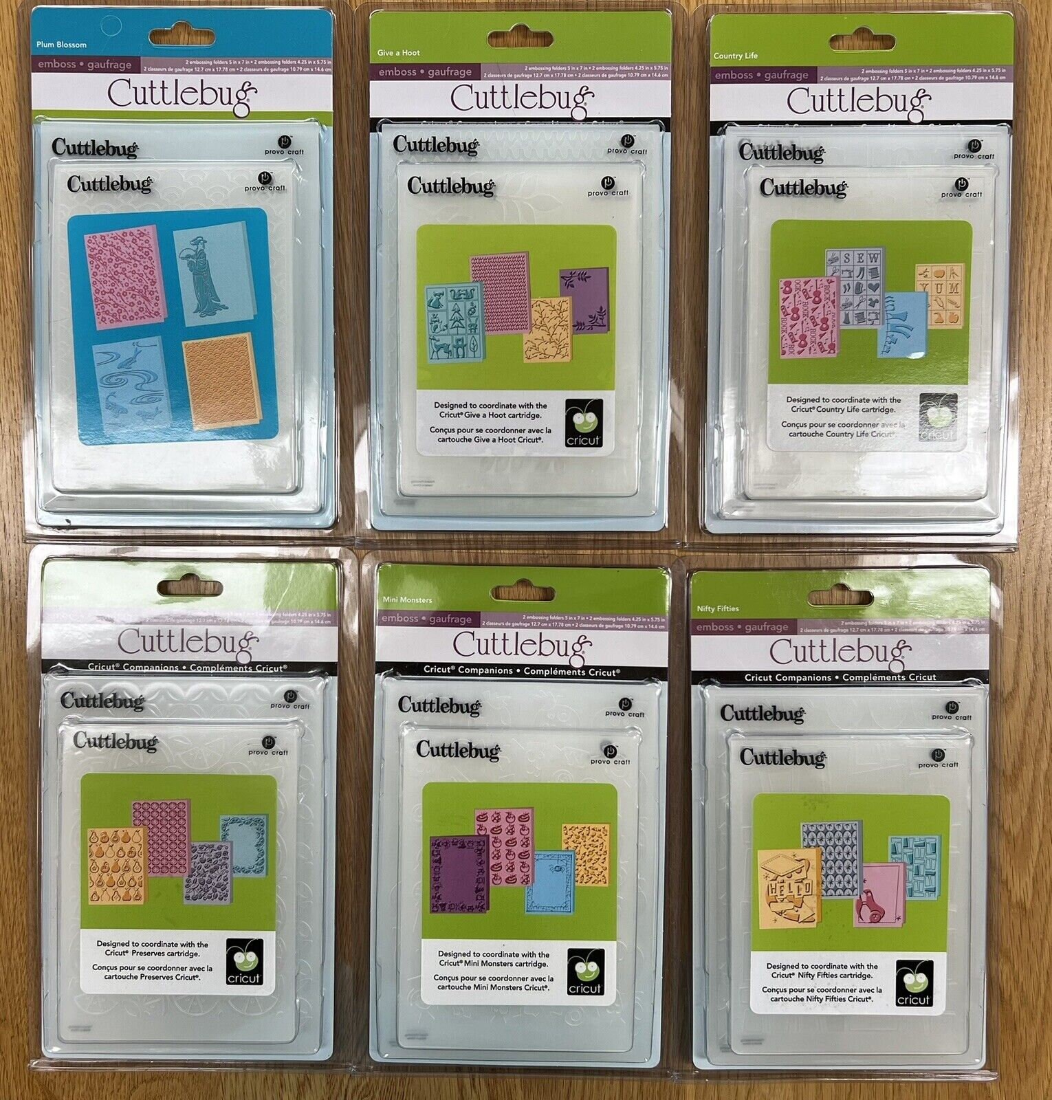 Newcuttlebug Cricut/provo Craft LOT of 24 Embossing Folders6 Themed ...