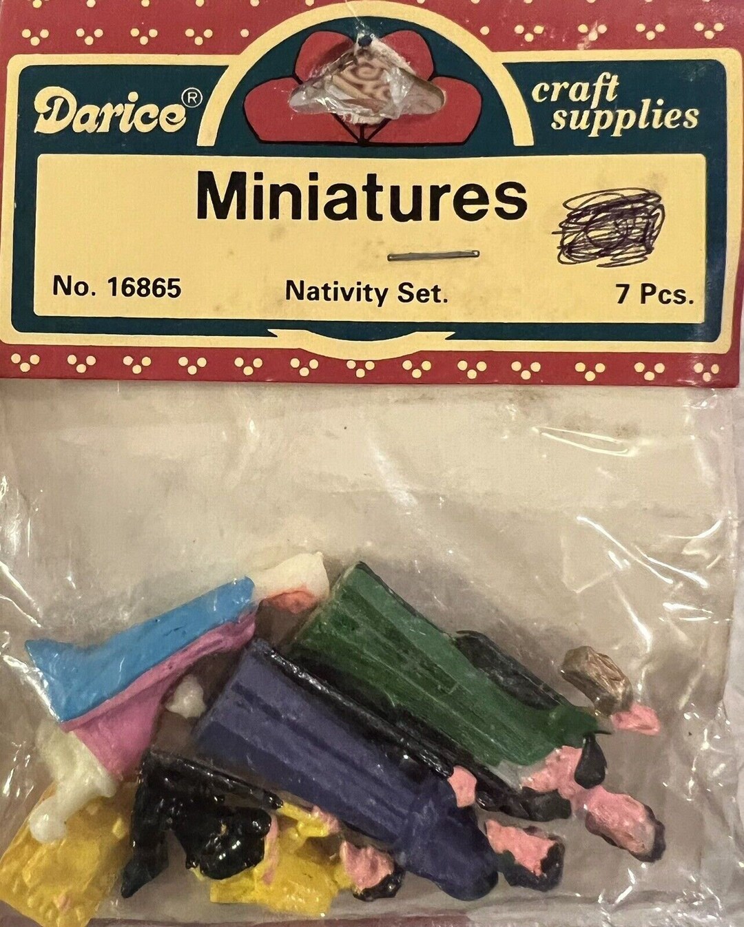 Vintage Darice Miniature Plastic NATIVITY SET7 Pc 16865 Nospanorama ...