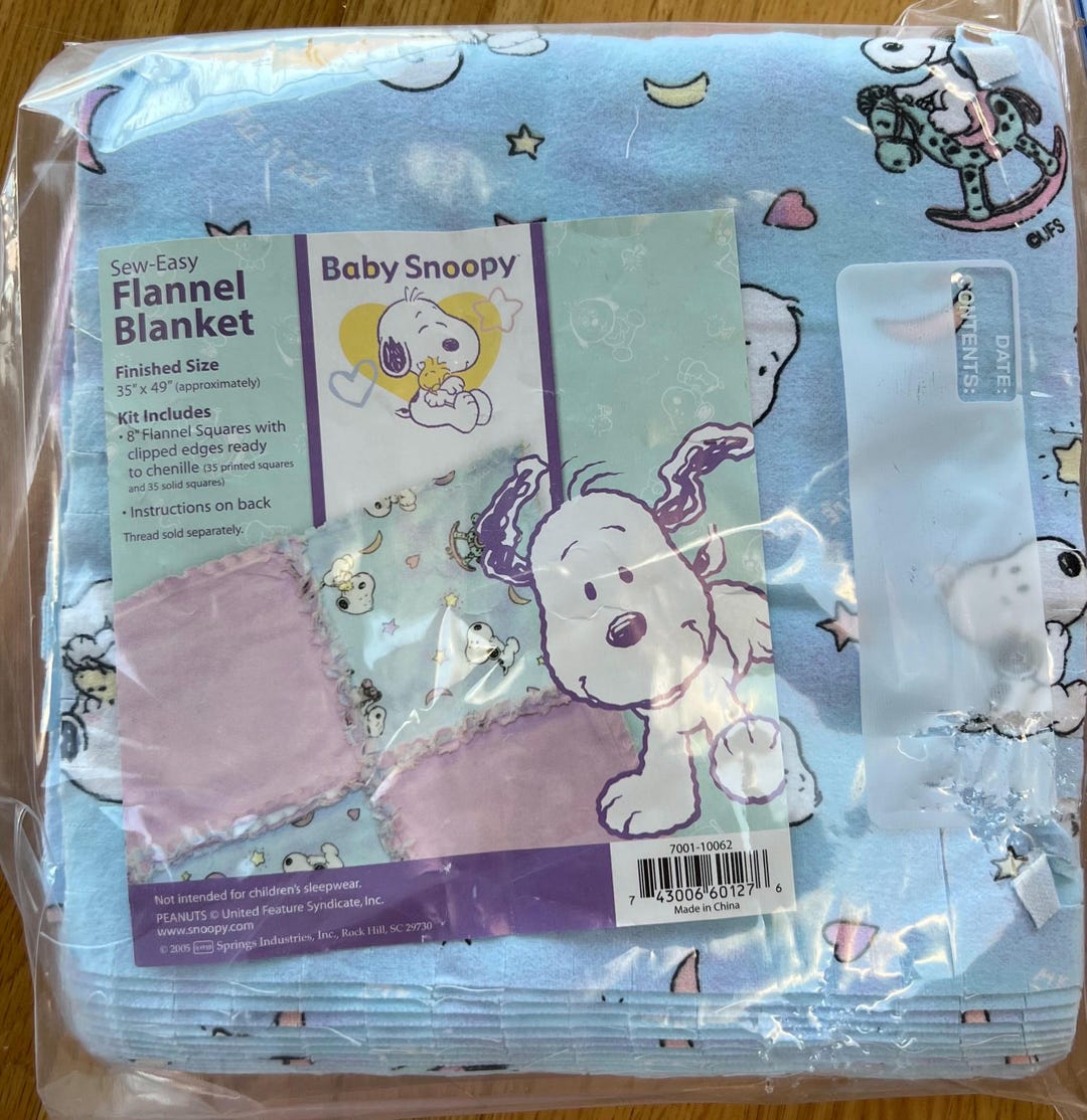 BABY SNOOPY Sew-easy Flannel Blanketsprings Industriesbaby Quilt ...