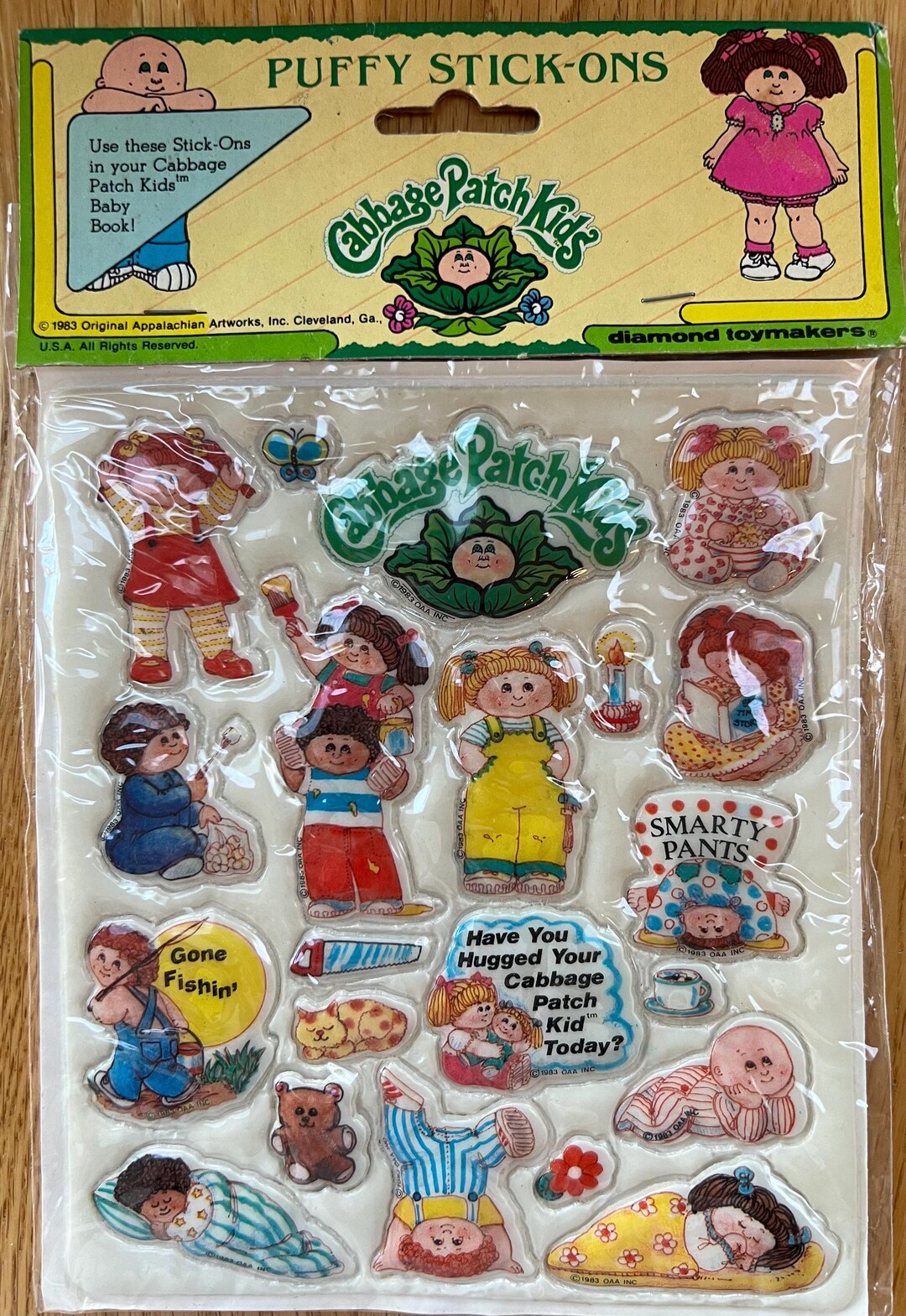 Vintage 1983 CPK Cabbage Patch Kids Puffy Stick-ons Stickers New in ...