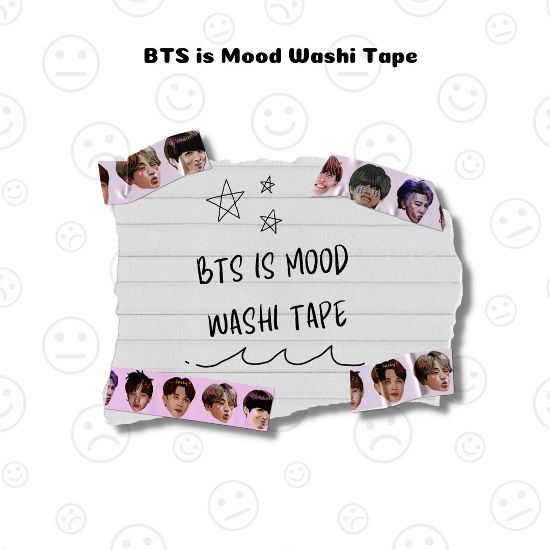 Washi Tape BTS is Mood Pad | RM Jin Suga Jhope Jimin V Jungkook Bangtan | Kpop Fan Merch ...