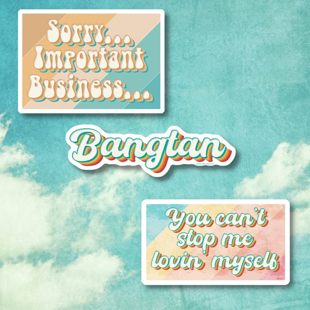 Sticker Retro BTS | Fan Art Merch Quotes Kpop Bangtan - Etsy