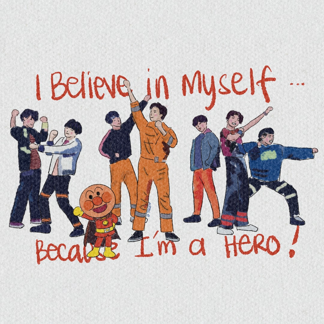 Wall Art BTS Anpanman Print Artwork | BTS Fanart | Digital Print - Etsy