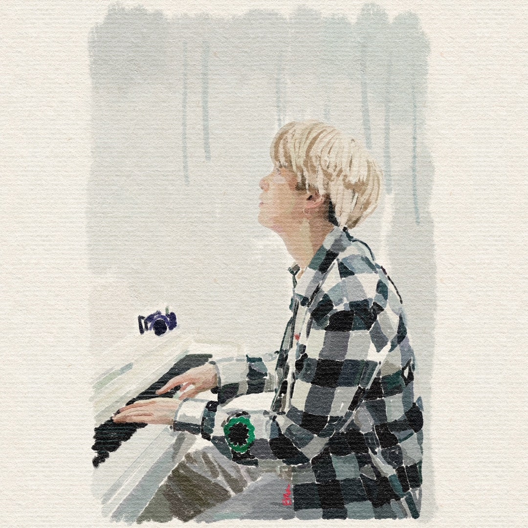 Wall Art Suga Min Yoongi First Love Piano Print Artwork | BTS Fanart ...