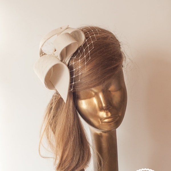 Ivory Fascinator - Etsy