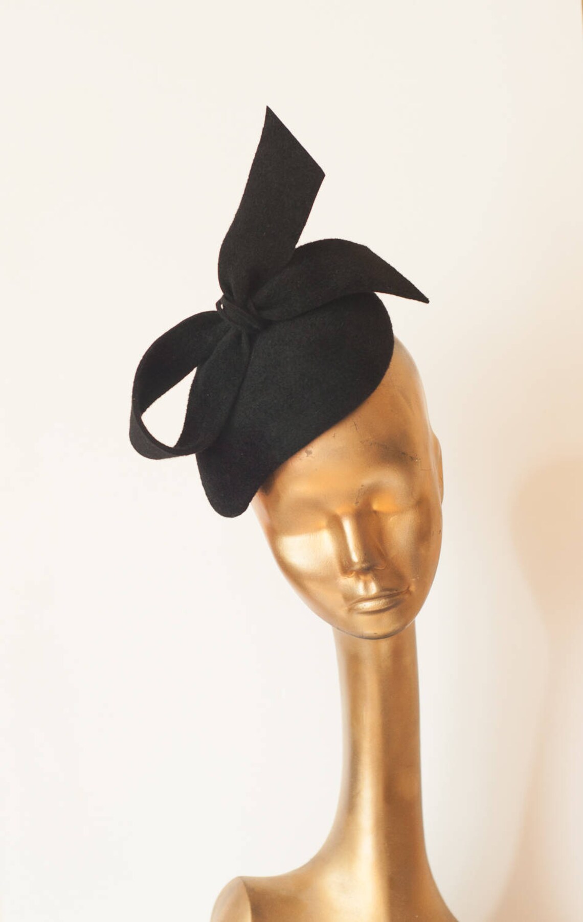 Unique Modern Black Fur FELT FASCINATOR. BRIDAL Fascinator - Etsy Canada