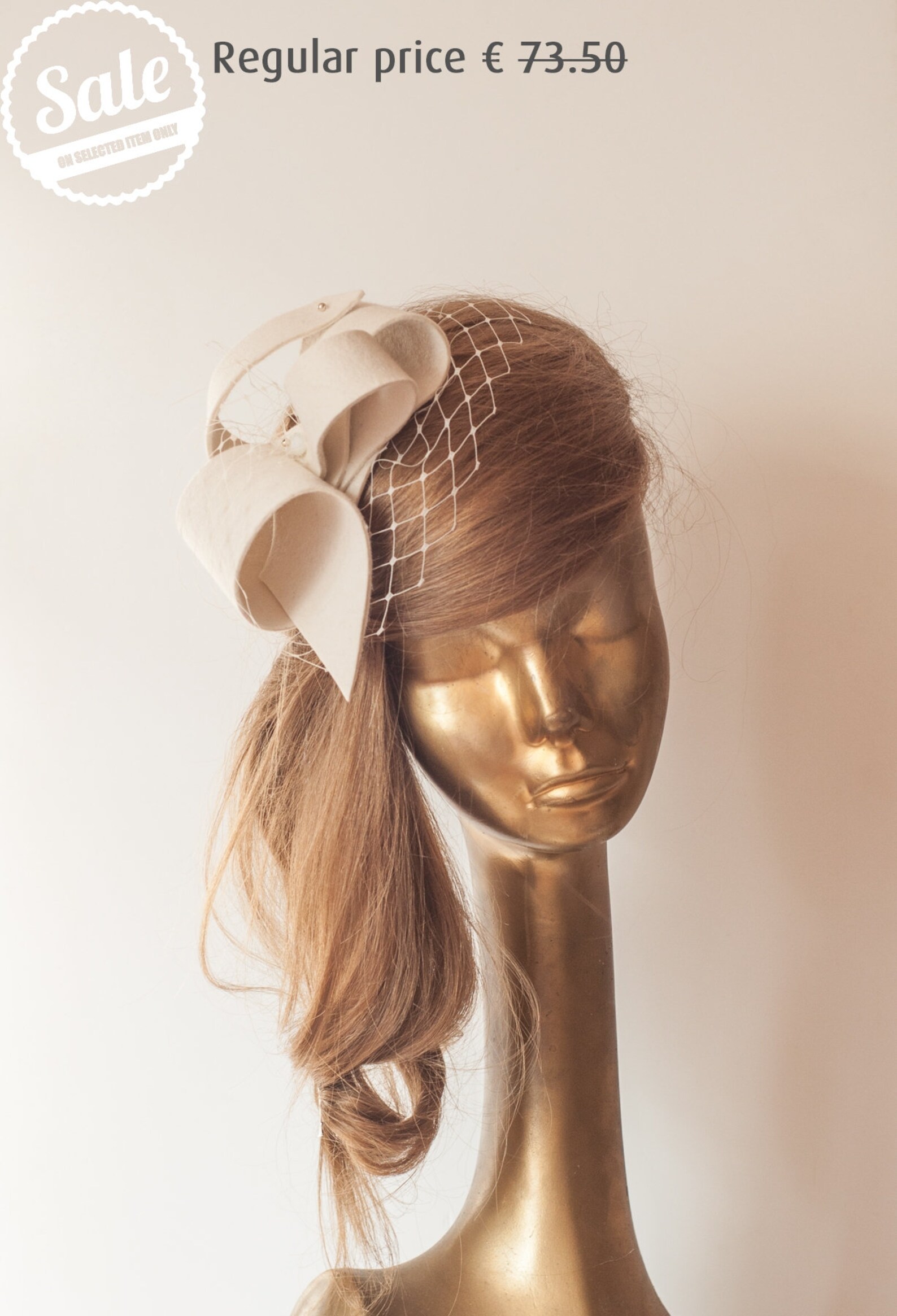 Unique Modern Cream FELT FASCINATOR BRIDAL Fascinator . | Etsy