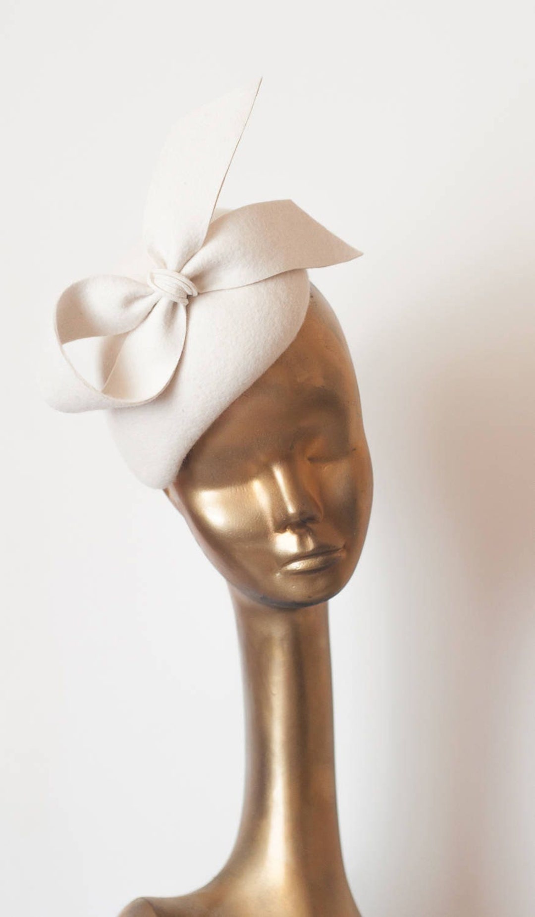 Unique Modern Cream FELT FASCINATOR. BRIDAL Fascinator - Etsy