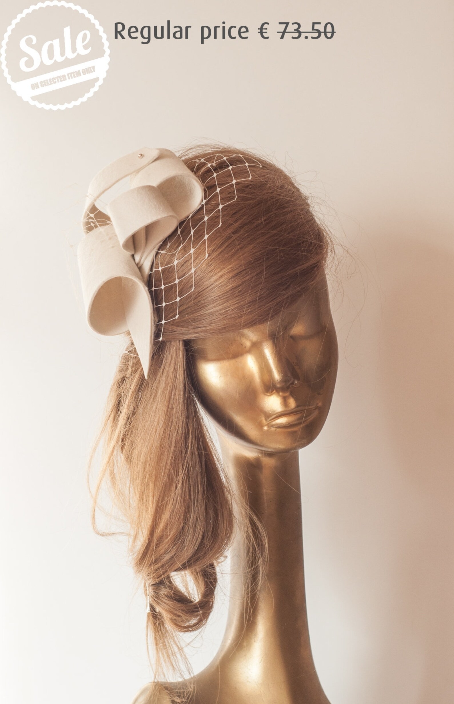Unique Modern Cream FELT FASCINATOR BRIDAL Fascinator . - Etsy