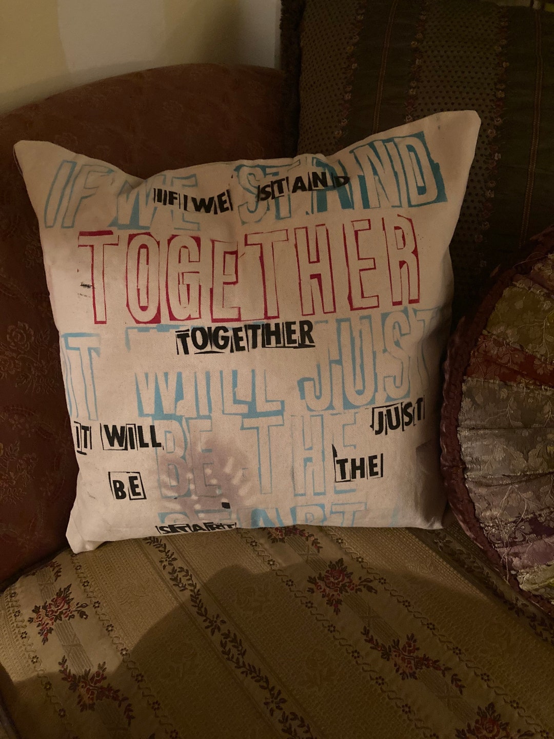 Punk Rock Stand Pillow - One of a Kind - Etsy