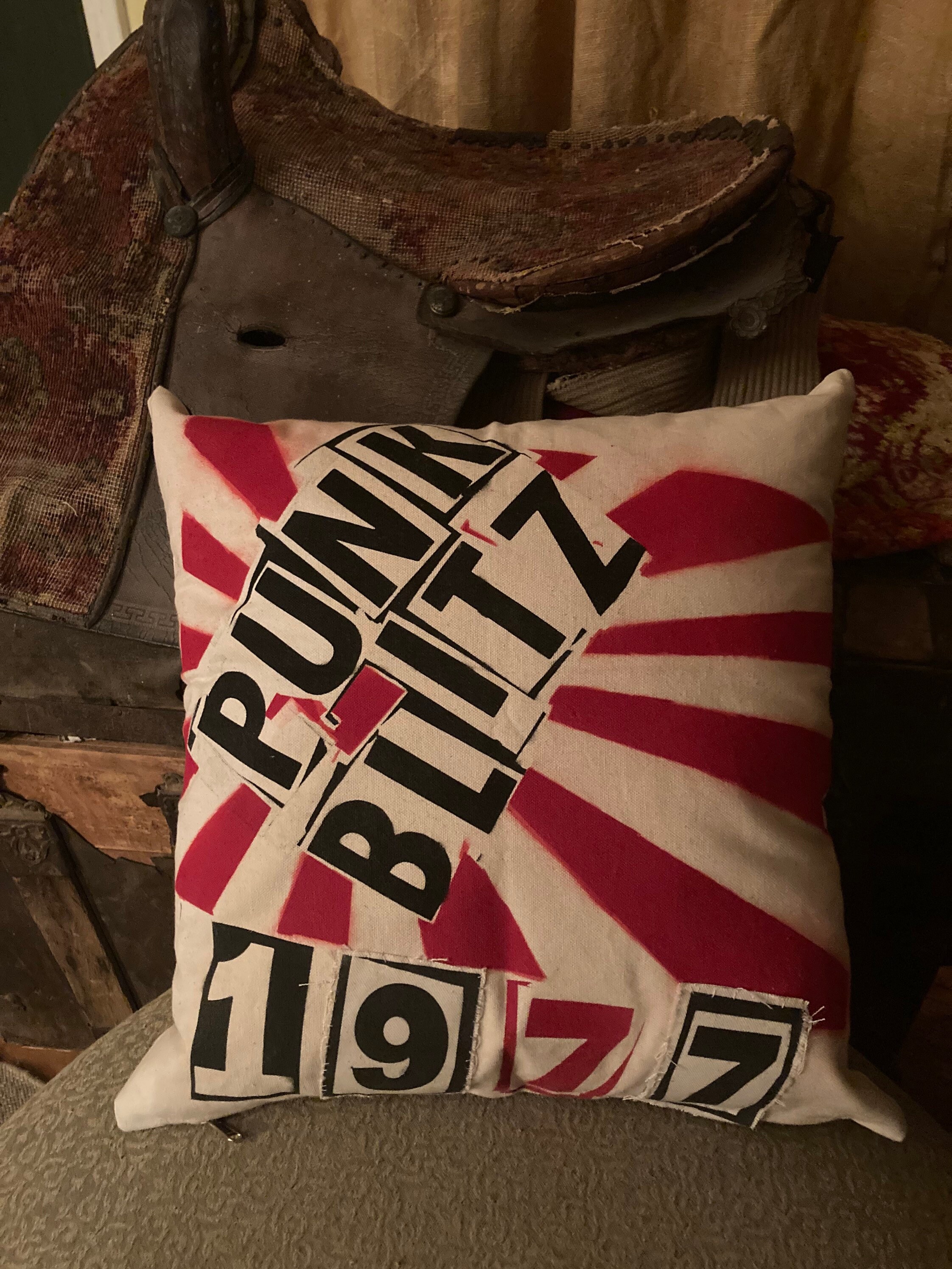 Punk Rock Handmade Pillow - One of a Kind - Etsy