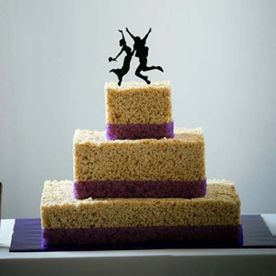 Wedding Cake Topper the Wedding Jumping | Etsy