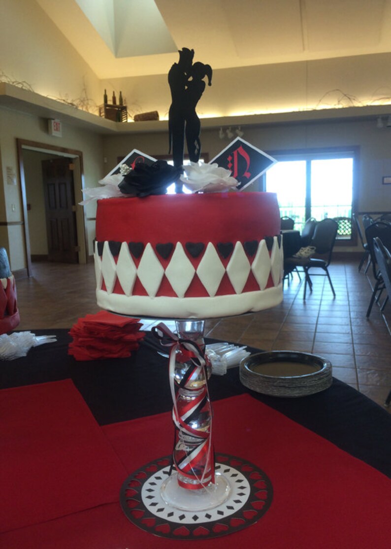 Wedding Cake Topper Joker & Harley Quinn Silhouette - Etsy