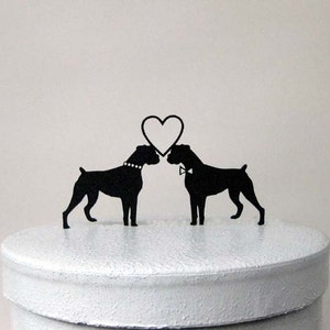 Wedding Cake Topper Boxer Dogs Wedding Cake Topper - Etsy