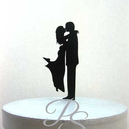 Short Bride & Tall Groom Wedding Cake Topper Personalized by - Etsy