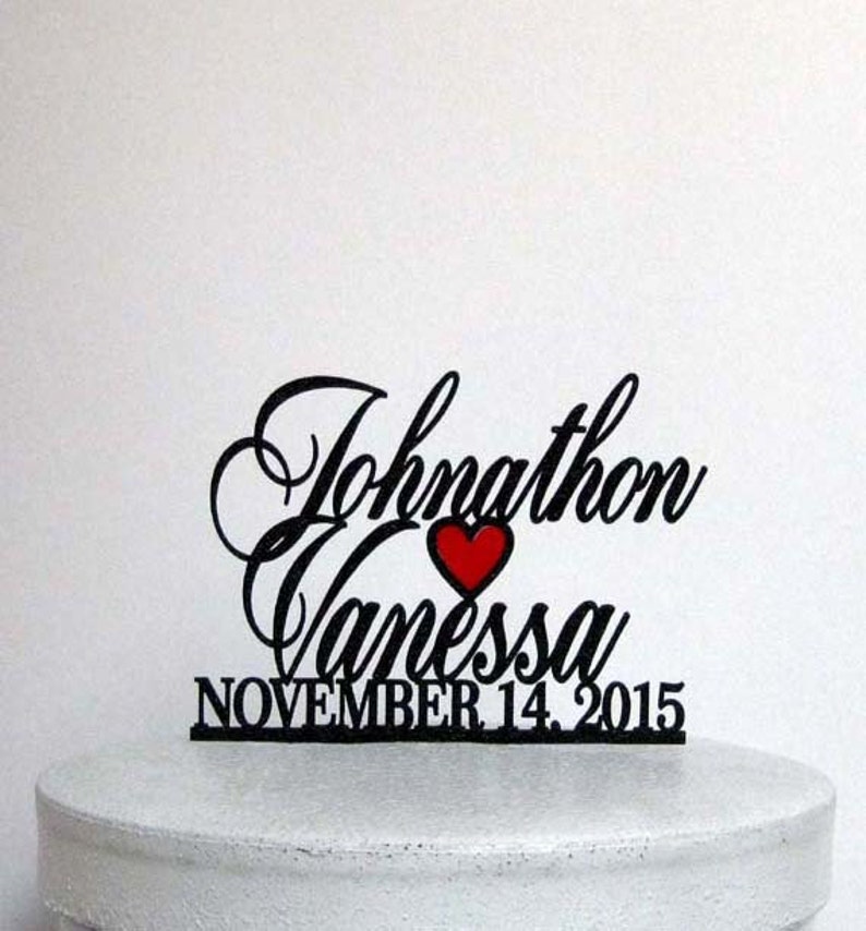 Personalized Wedding Cake Topper Your First Names And Etsy