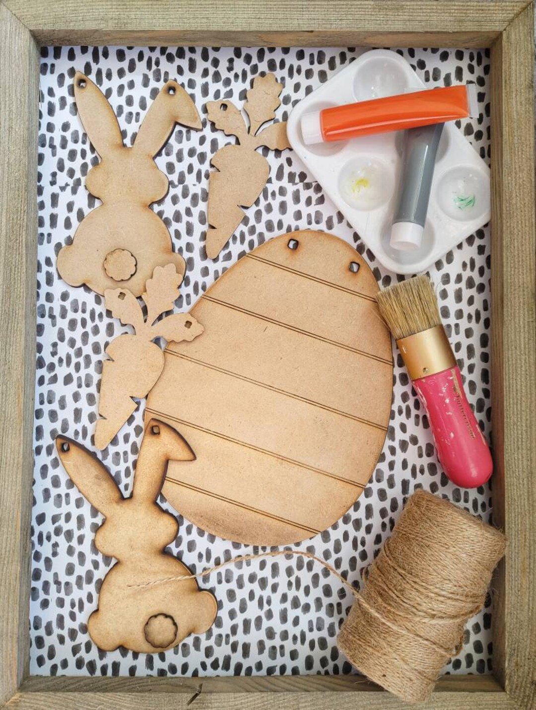 DIY Bunny Banner Paint Kit Easter Banner Kit Holiday - Etsy