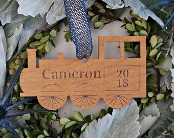 Personalized Train Ornament Train Gifts Train Christmas | Etsy