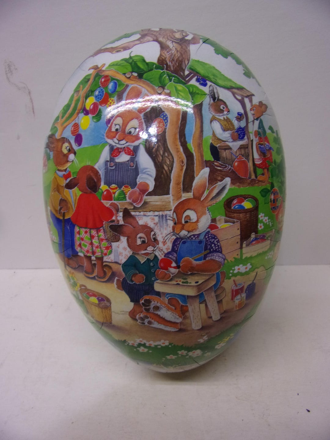 Nestler Germany 7" Paper Mache Easter Egg Candy Container - Etsy