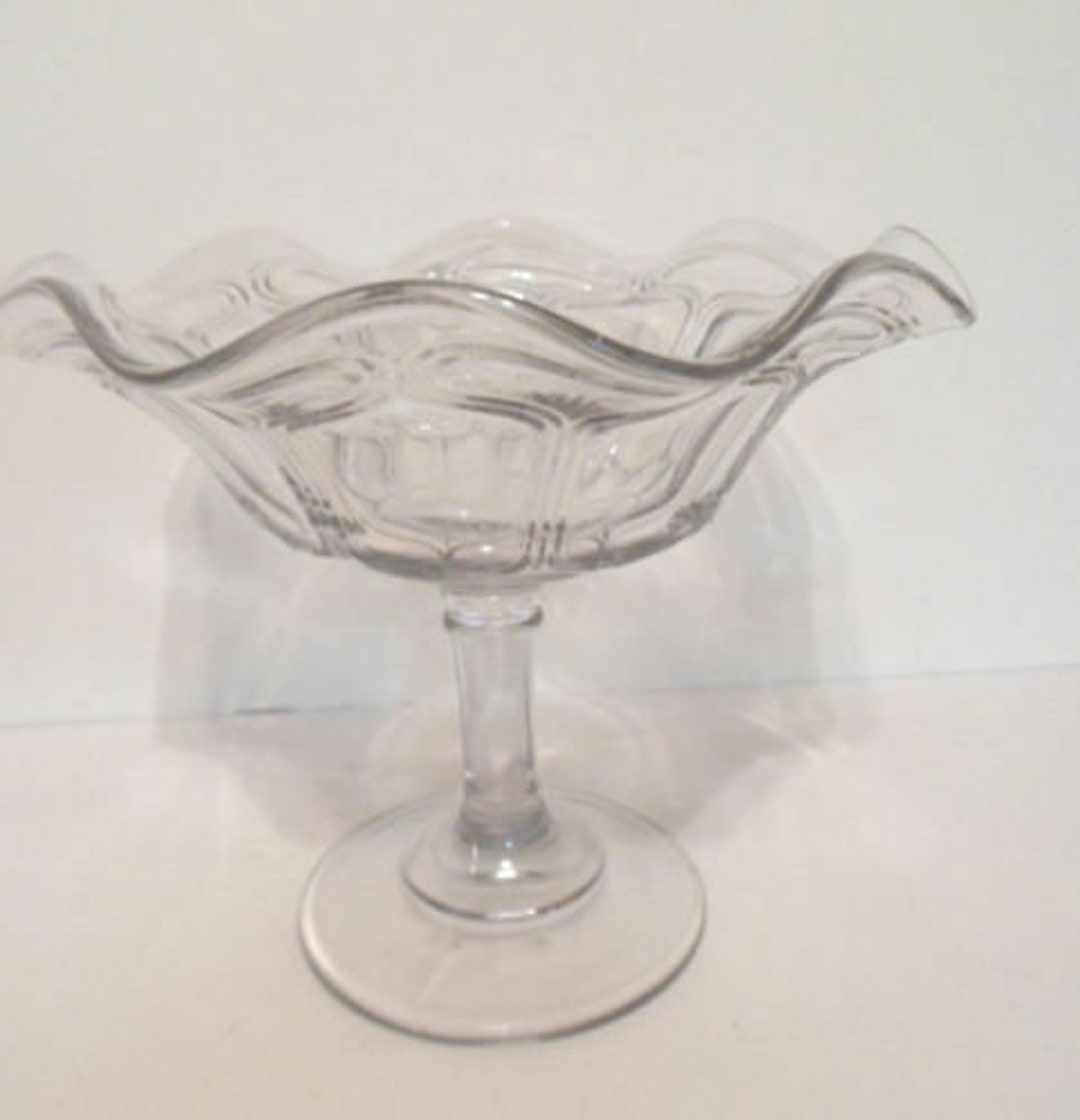 Mint Pogo Stick Pattern EAPG Compote - Etsy