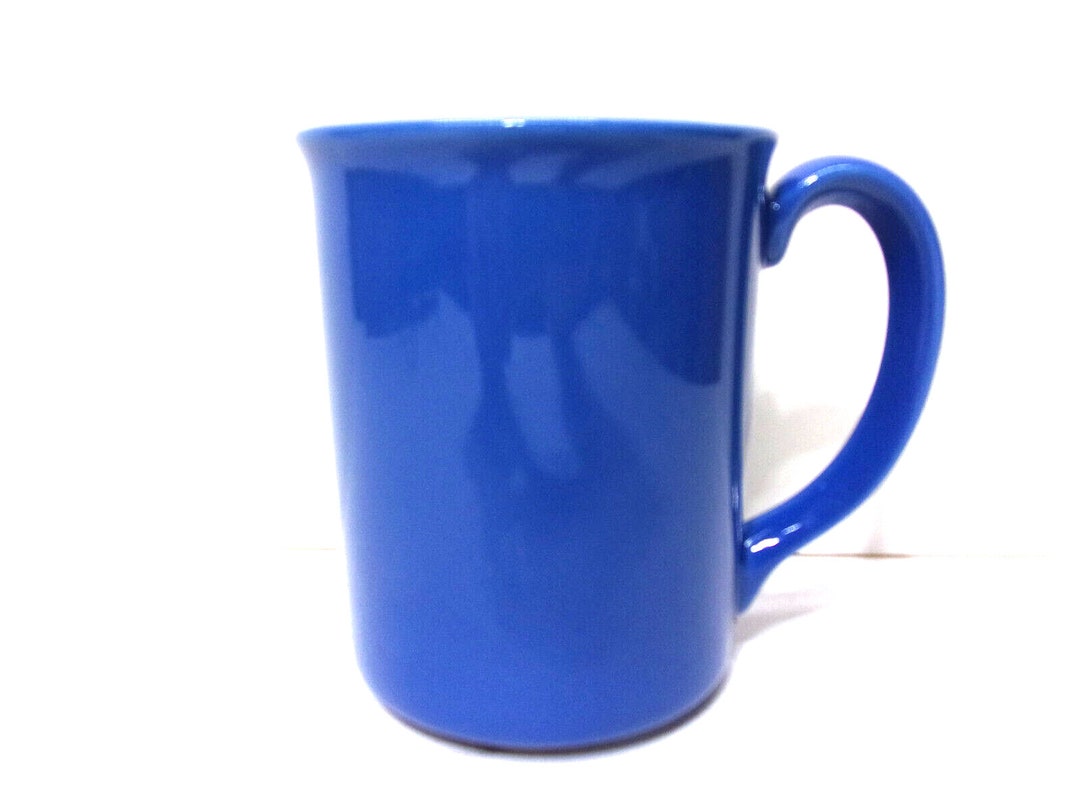 Set of Four Corning Corelle Country Violets Solid Blue Color Coffee Mug ...