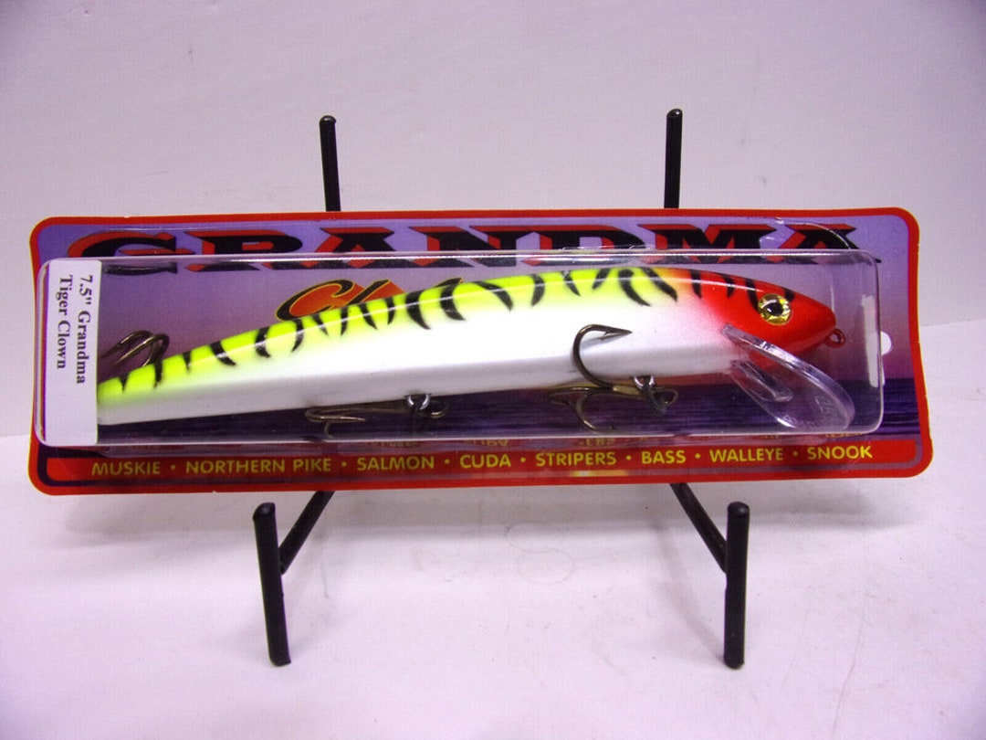 NOS Grandma Lure 7 1/2" Tiger Clown Walleye Muskie Salmon Cuda Bass - Etsy