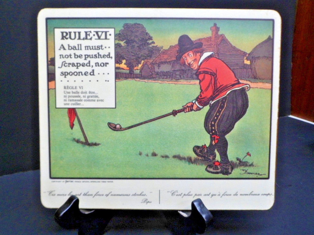 1960s Perrier Water Chas Crombie Rules of Golf Rule VI Lady Clare ...