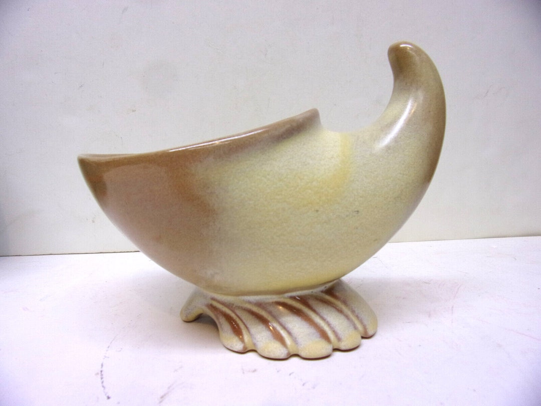 Frankoma Plainsman Gold Pattern Cornucopia Vase - Etsy