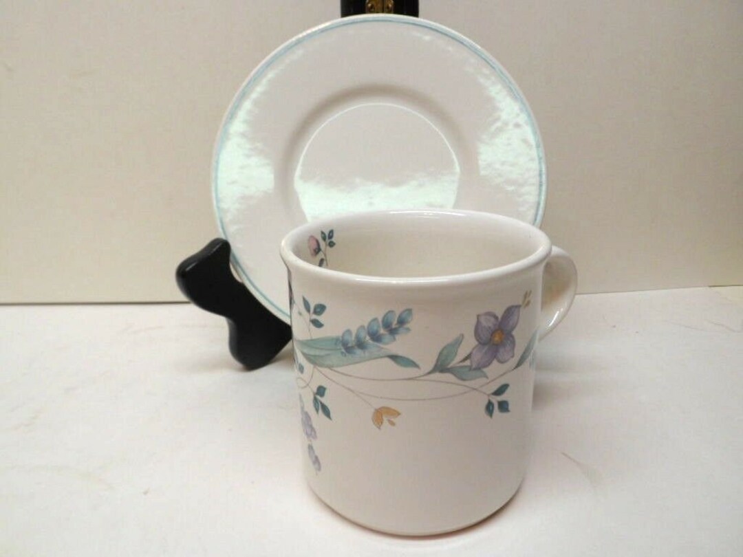 Mint Pfaltzgraff April Pattern Mug & Saucer - Etsy