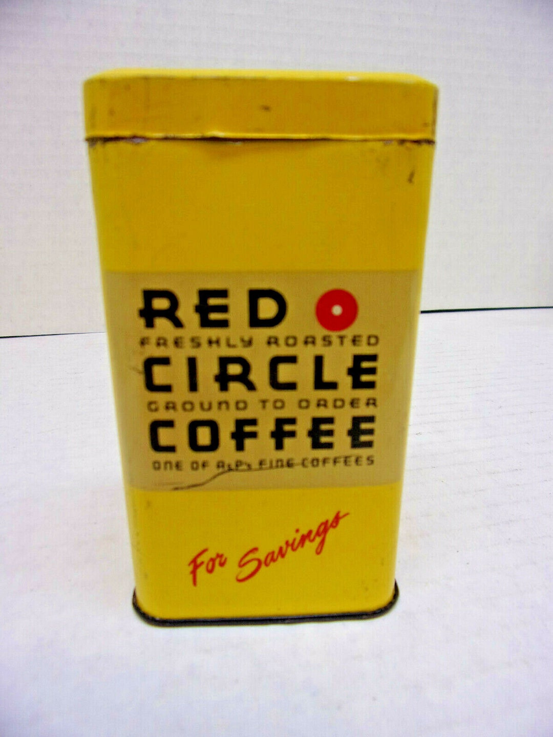 RARE Red Circle Coffee Tin Advertising Bank - Etsy