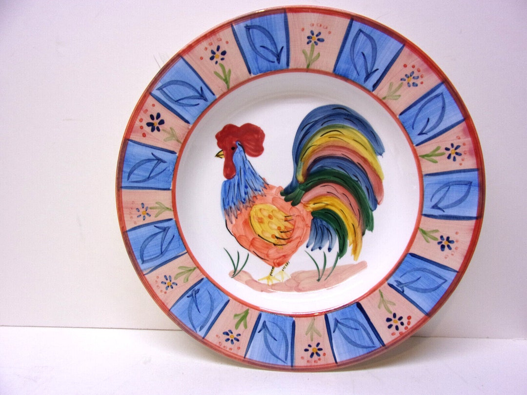 Meiwa Table Art Rooster Chicken Pattern Dinner Plate - Etsy