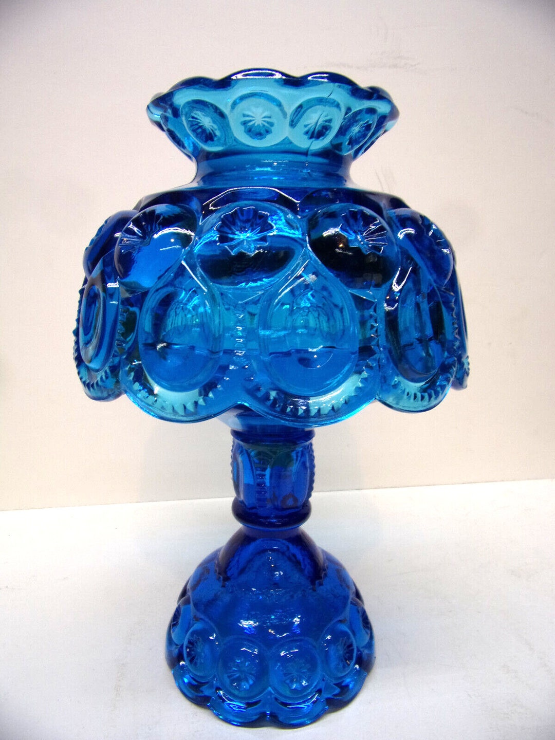 Vintage Colonial Blue Large Moon & Stars Pattern Fairy Lamp - Etsy