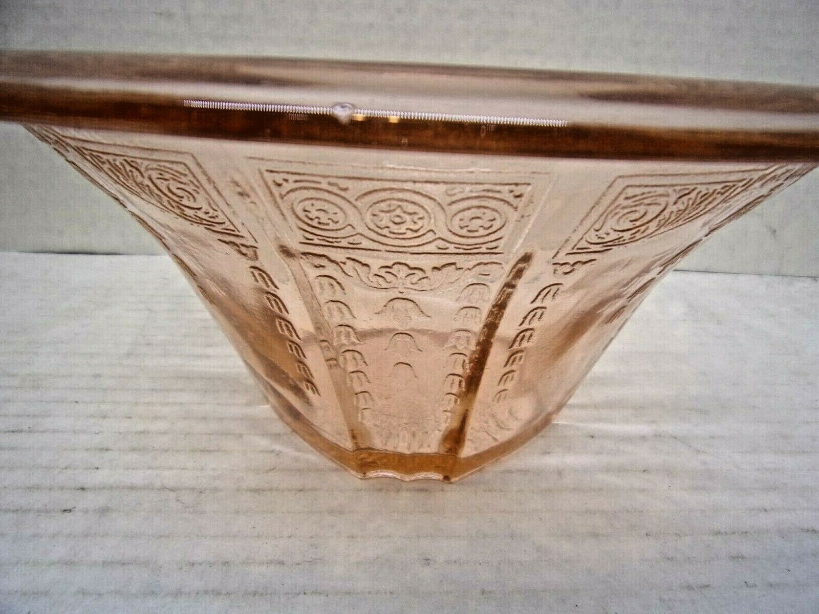 Prinzessin Muster Pink Depression Glas Hut Form Schale Vintage - Etsy.de