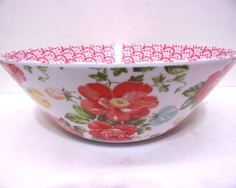 Two Tier Snack Serving Set Pioneer Woman Melamine Delaney Floral Dishes ...