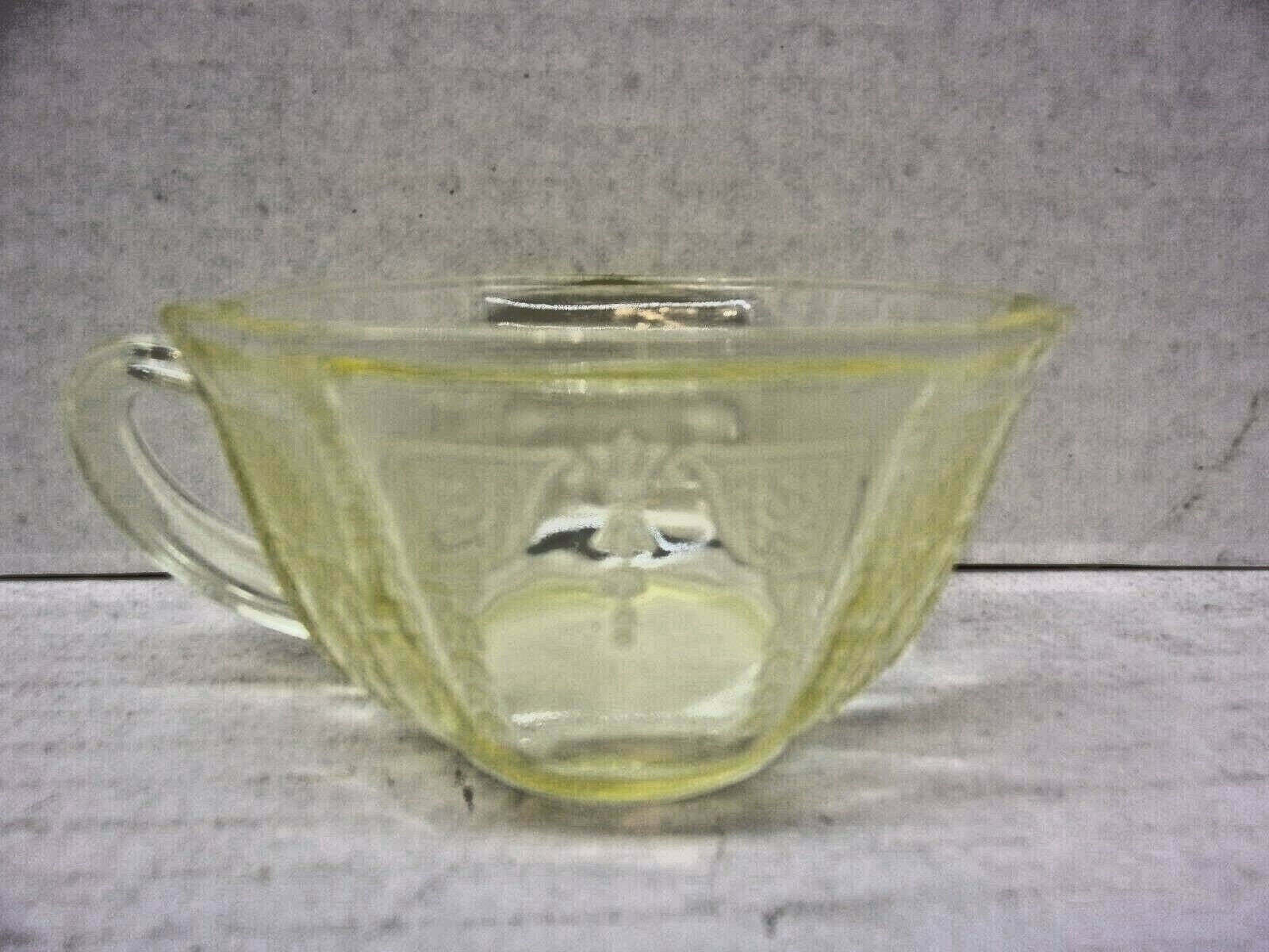 Vintage Topaz Yellow Princess Cup Depression Glass - Etsy