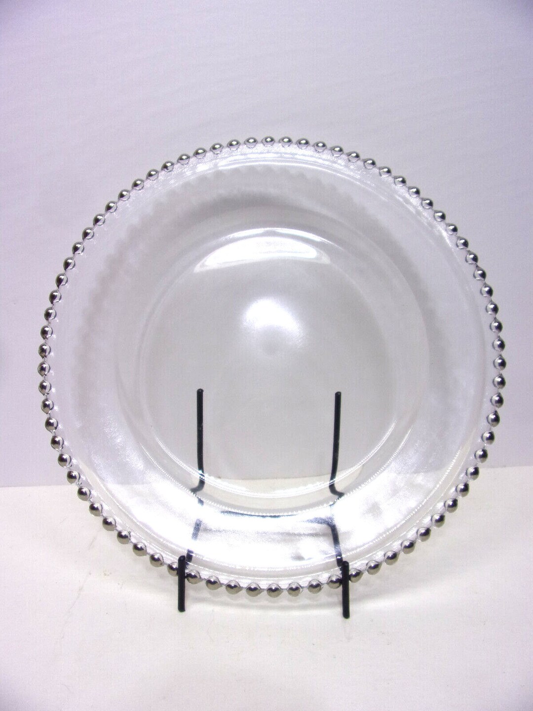 Imperial Candlewick Platinum Trim Balls Pattern 12 1/2" Serving Plate ...