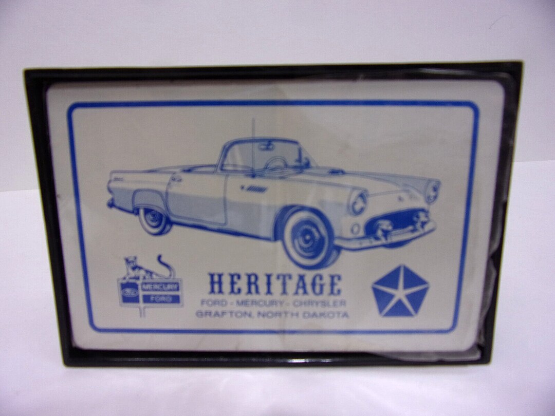 NOS Grafton North Dakota Heritage Ford Mercury Chrysler Playing Cards ...