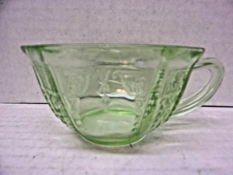 Vintage Green Princess Depression Glass Cup - Etsy