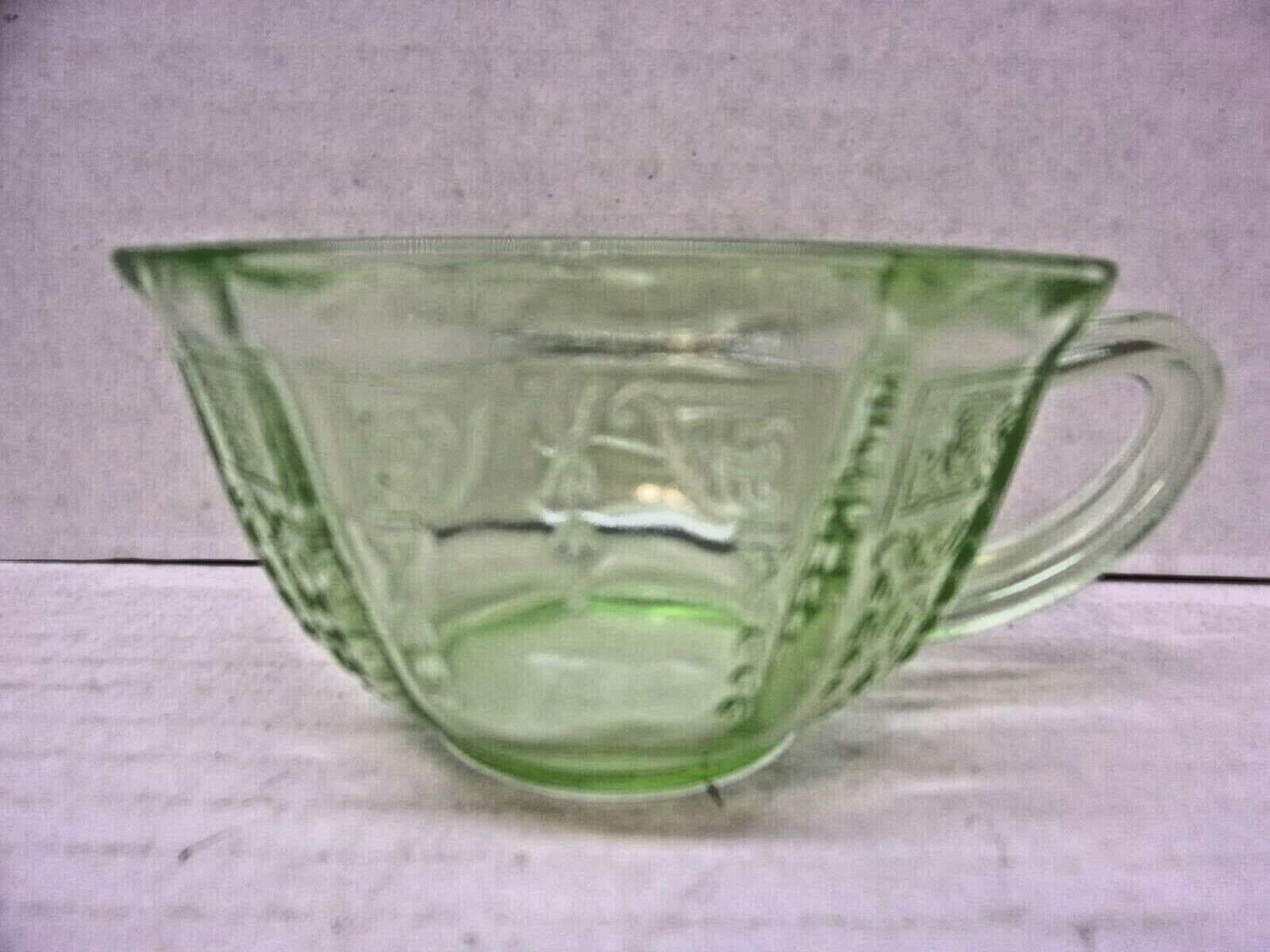 Vintage Green Princess Depression Glass Cup - Etsy