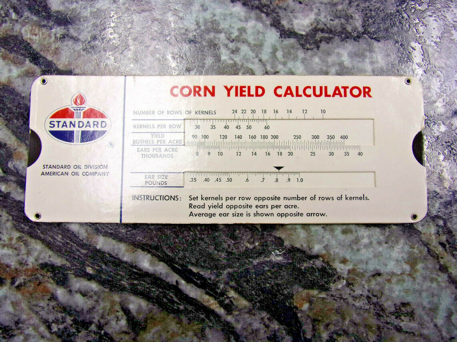Standard Oil Corn Calculator Advertising Slide Rule - Etsy
