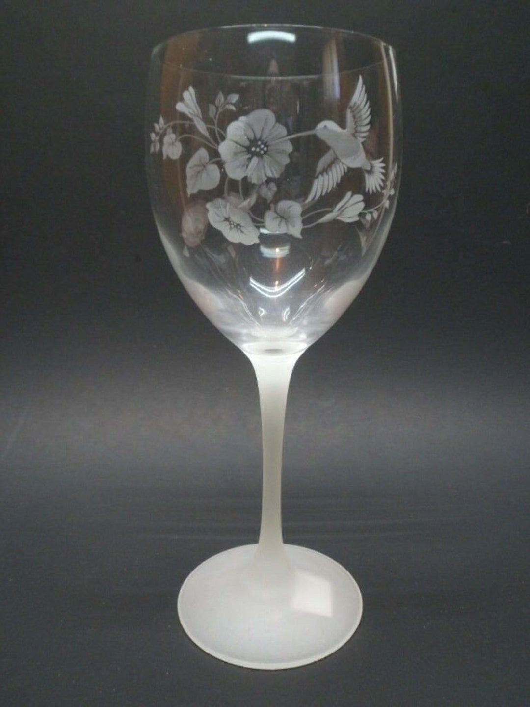 Avon Hummingbird Pattern Water Goblet - Etsy