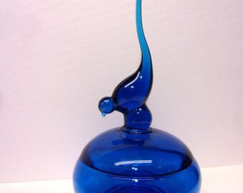 Beautiful Vintage Viking Amberina Glass Candy Dish With a Long Tail ...