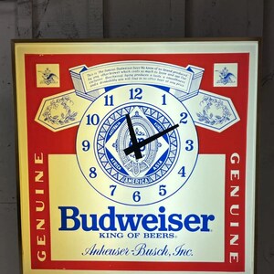 Large 1970s Budweiser Bowling Alley Clock 36" by 36" - Etsy