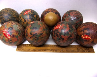 Vintage Bocce Ball Game - Etsy