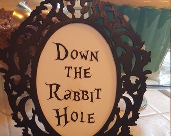Rabbit Hole Sign - Etsy