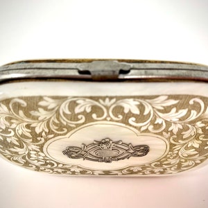 Antique Mother of Pearl Coin Purse - French Brevete - Sterling ...